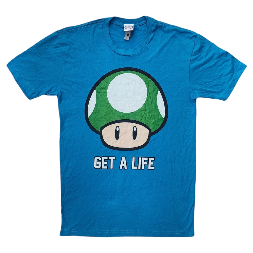 Nintendo Super Mario Get A Life Mushroom Tee - Gem